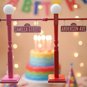 3 Lamp Post Street Sign 21 Inch Centerpieces - Etsy