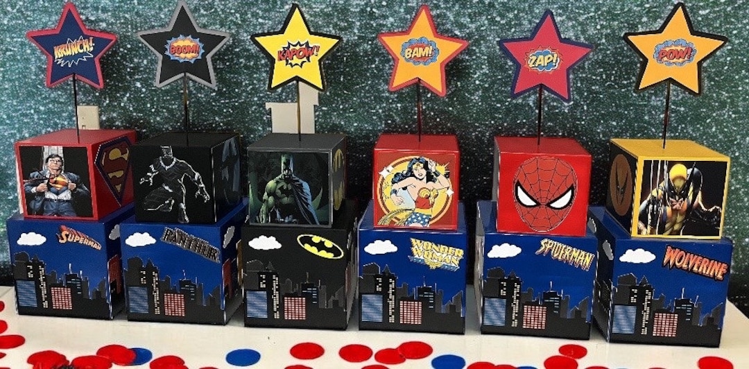 Superhero Centerpieces - Etsy