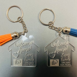 Welcome Home Keychain - Etsy