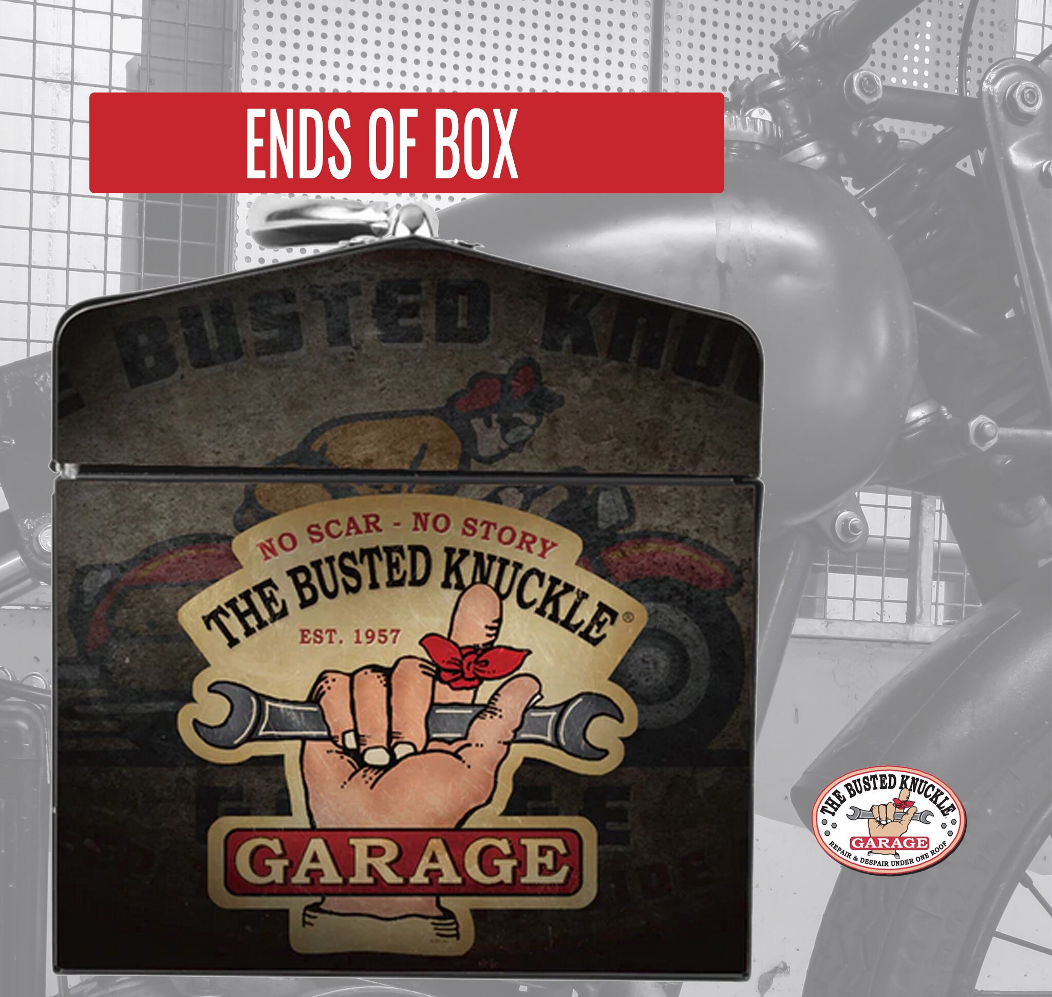 Carguy Biker Motorcycle Portable Steel Toolbox Busted - Etsy