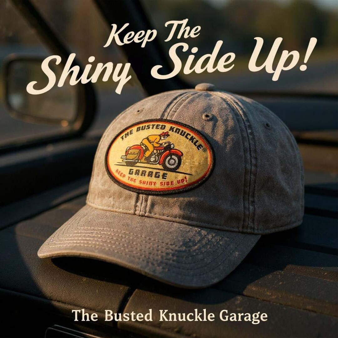 Busted Knuckle Garage Carguy Mechanic Motorcycle Lover Vintage Cotton ...
