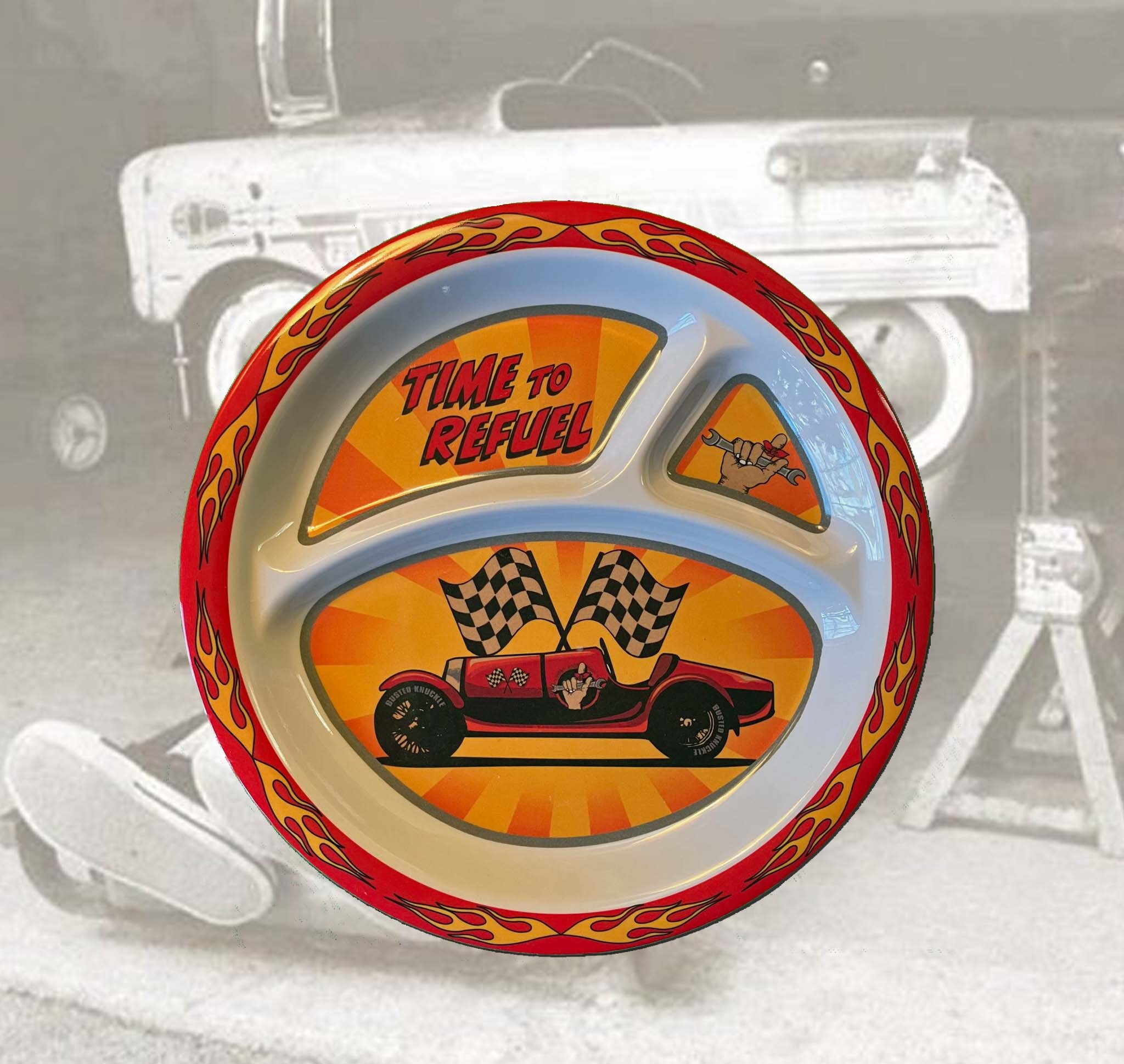 Children's Race Car Plate & Tableware Set / the Busted Knuckle Garage ...