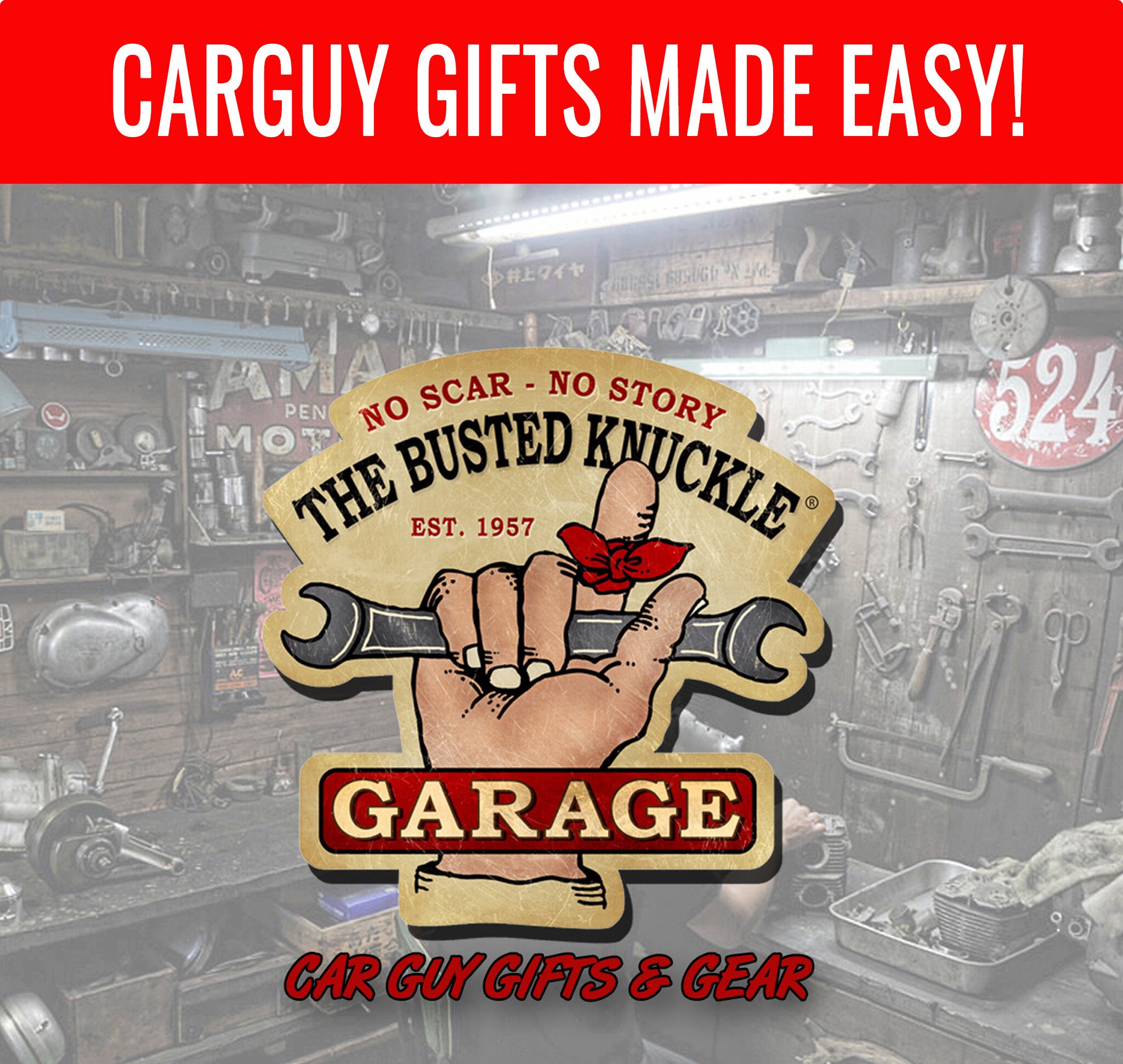 Gift for Auto Mechanic Carguy Work Shop Barstool / the Busted Knuckle ...