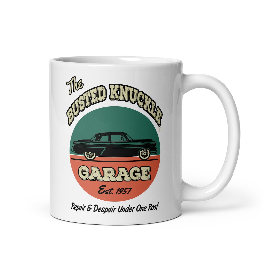 Gift for Auto Mechanic Carguy Automotive Coffee Mug / Busted Knuckle ...