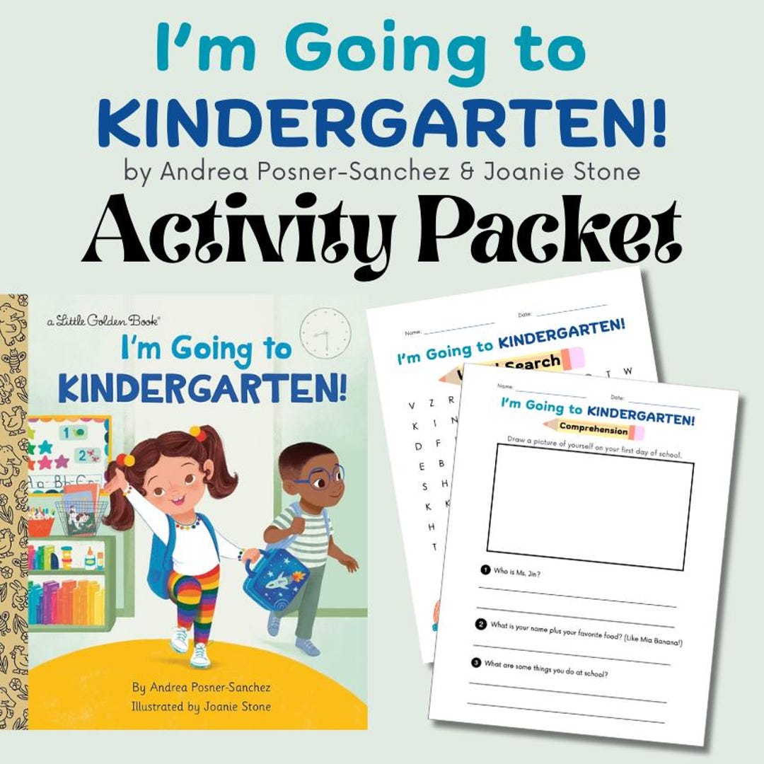 Literary Activity Packet for Kids: I'm Going to Kindergarten! - Etsy