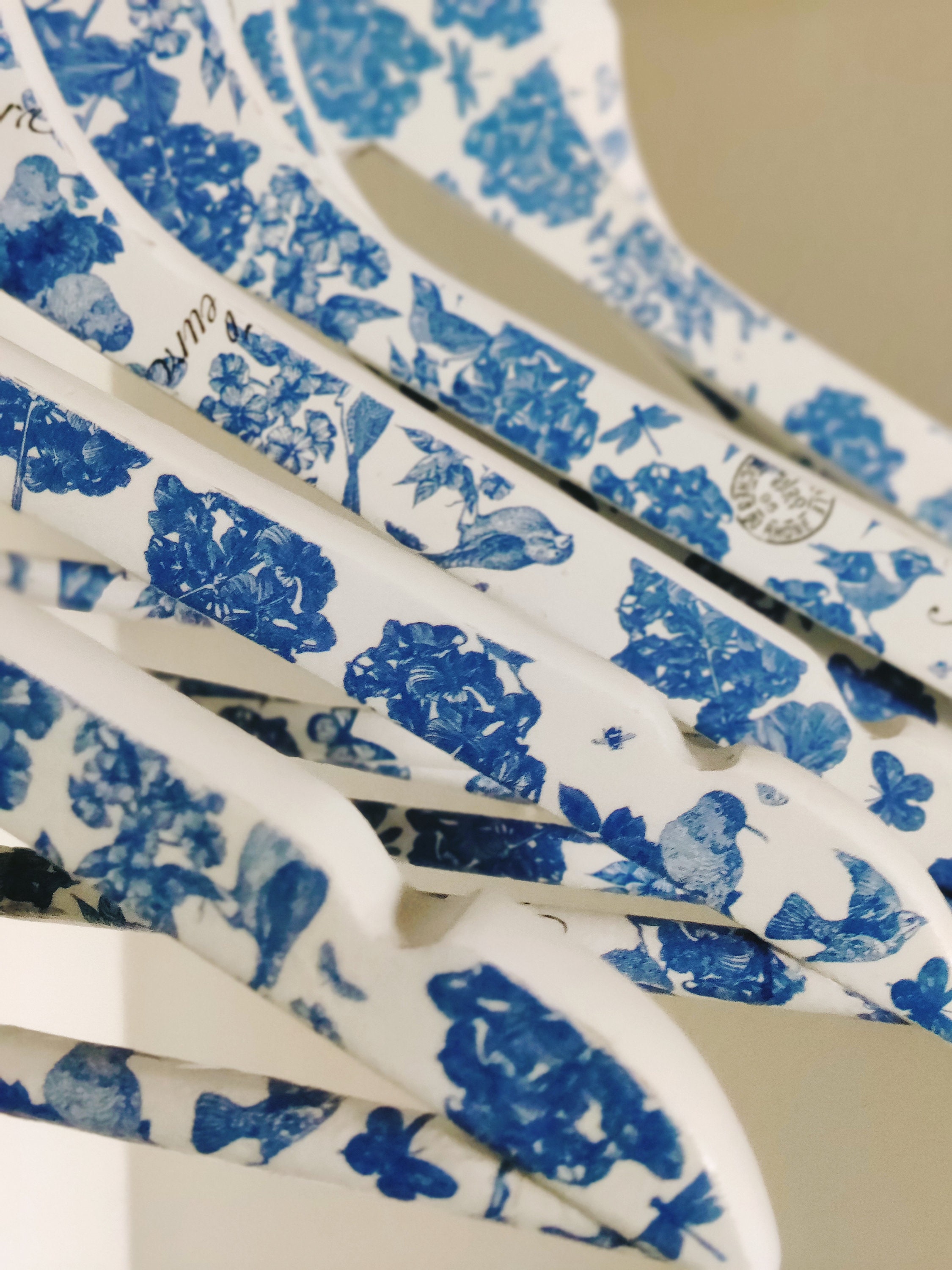Blue and White Decorative Hangers - Etsy