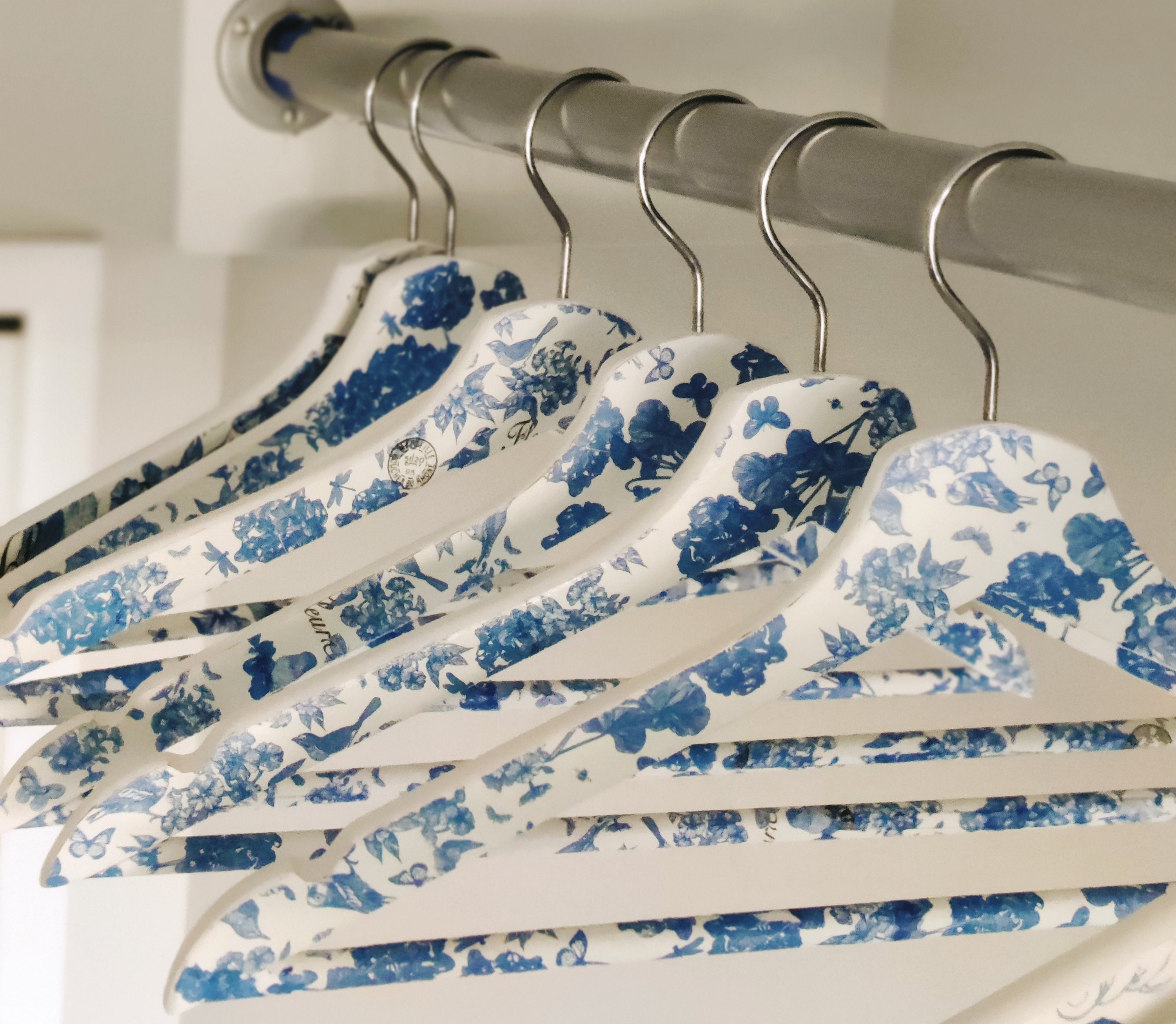 Blue and White Decorative Hangers - Etsy