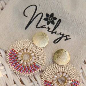 AZUCENA Seed Beads & Murano Earrings Handmade Earrings - Etsy