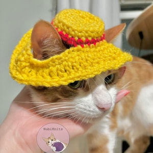CROCHET PATTERN: Cat Sun Hat/bucket Hat or for Small Dog Crochet ...