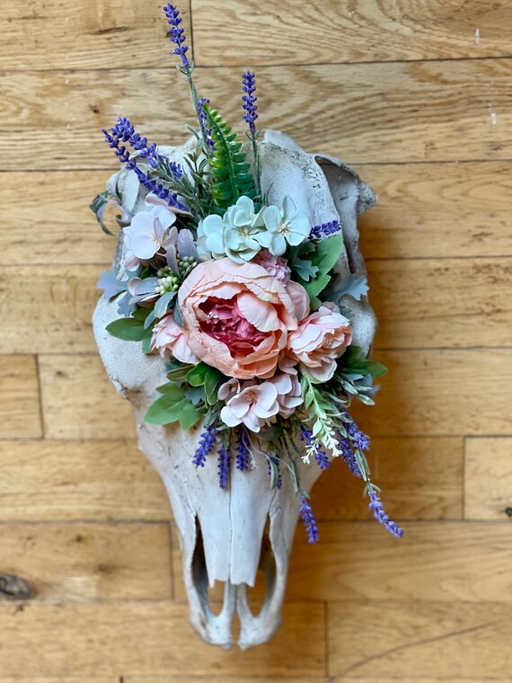 Floral Cow Skull - Etsy