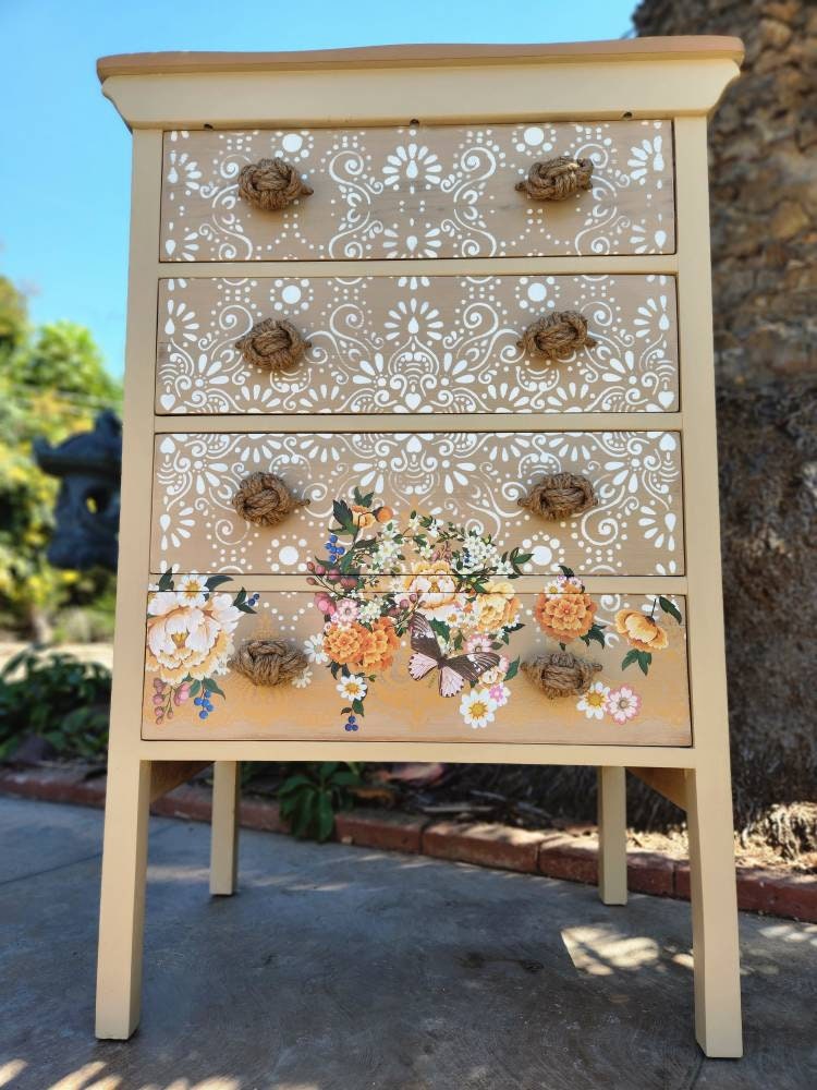 Sold**example of Work Done** Do NOT Buy**vintage, Boho Styled Chest of ...