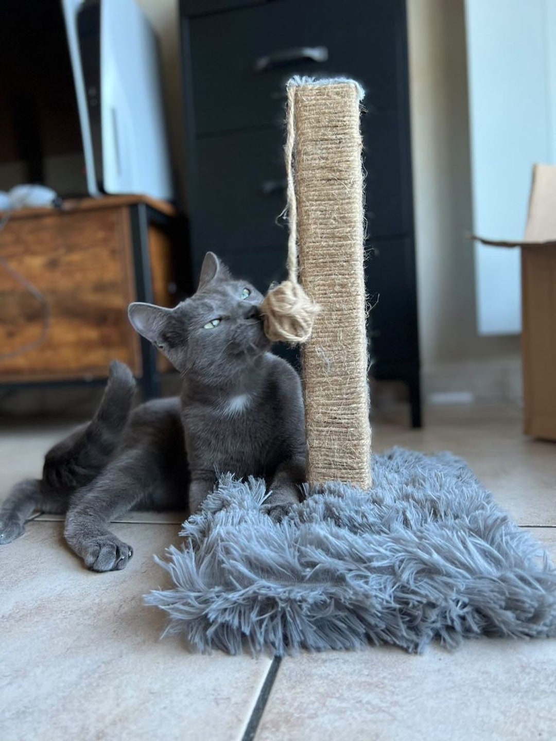 The Fluffy Scratching Post Small Scratching Post for Cats - Etsy