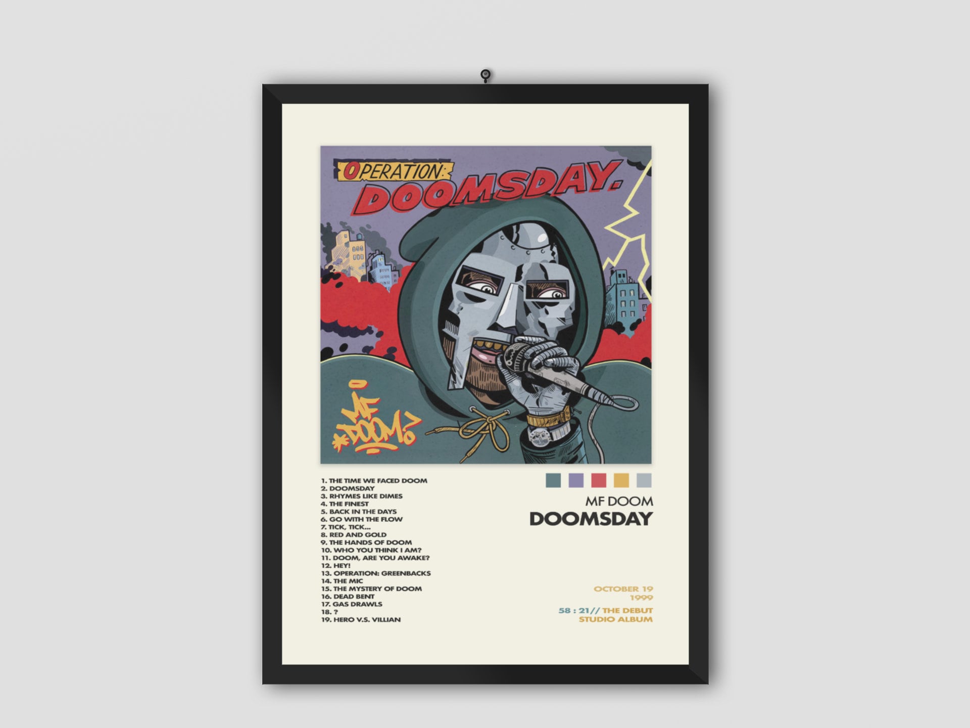 MF DOOM Poster Operation: Doomsday Poster Album Cover, 49% OFF
