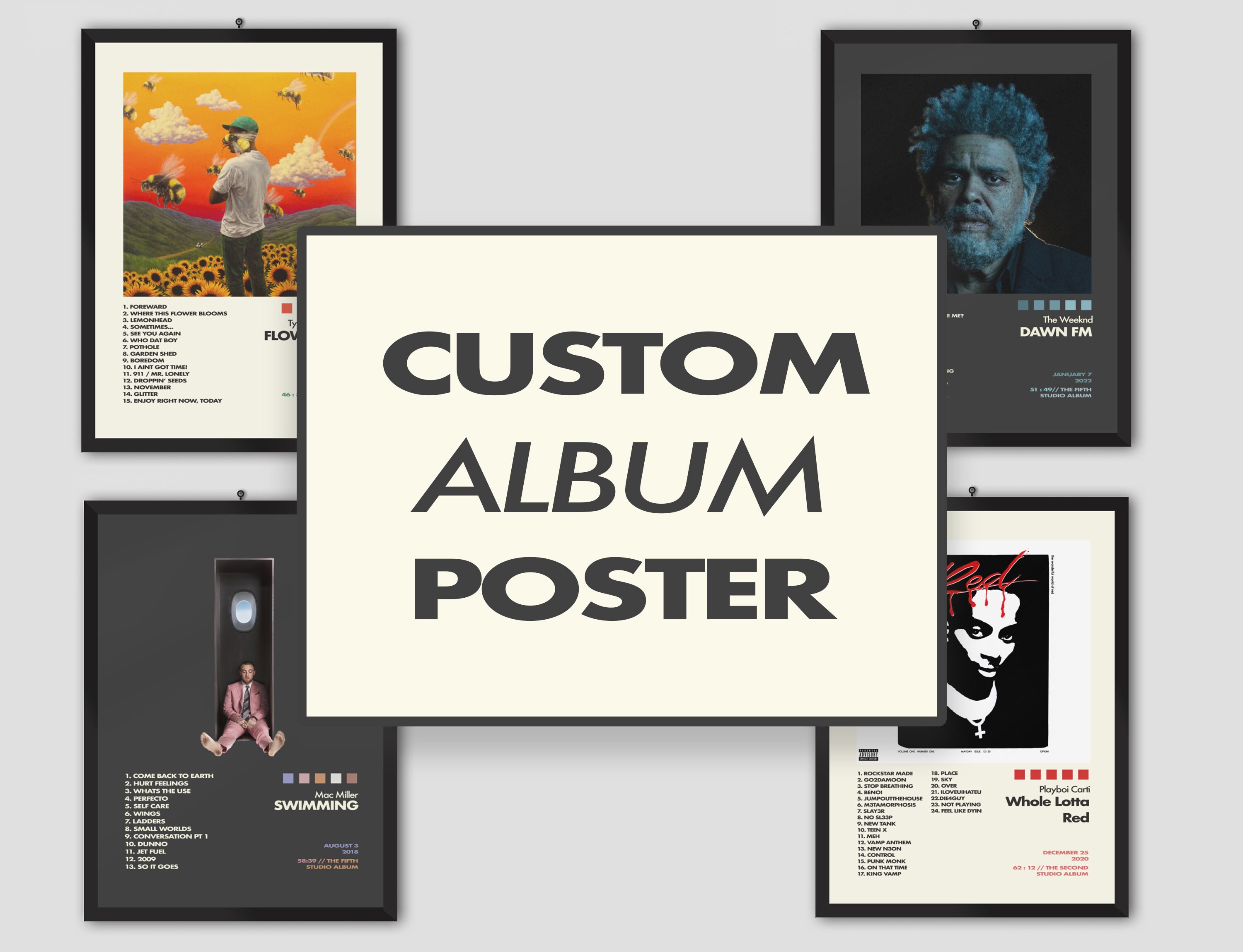 Art & Collectibles Prints custom album cover poster design personalized ...
