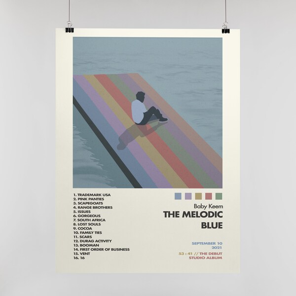 Baby Keem Melodic Blue Poster - Etsy