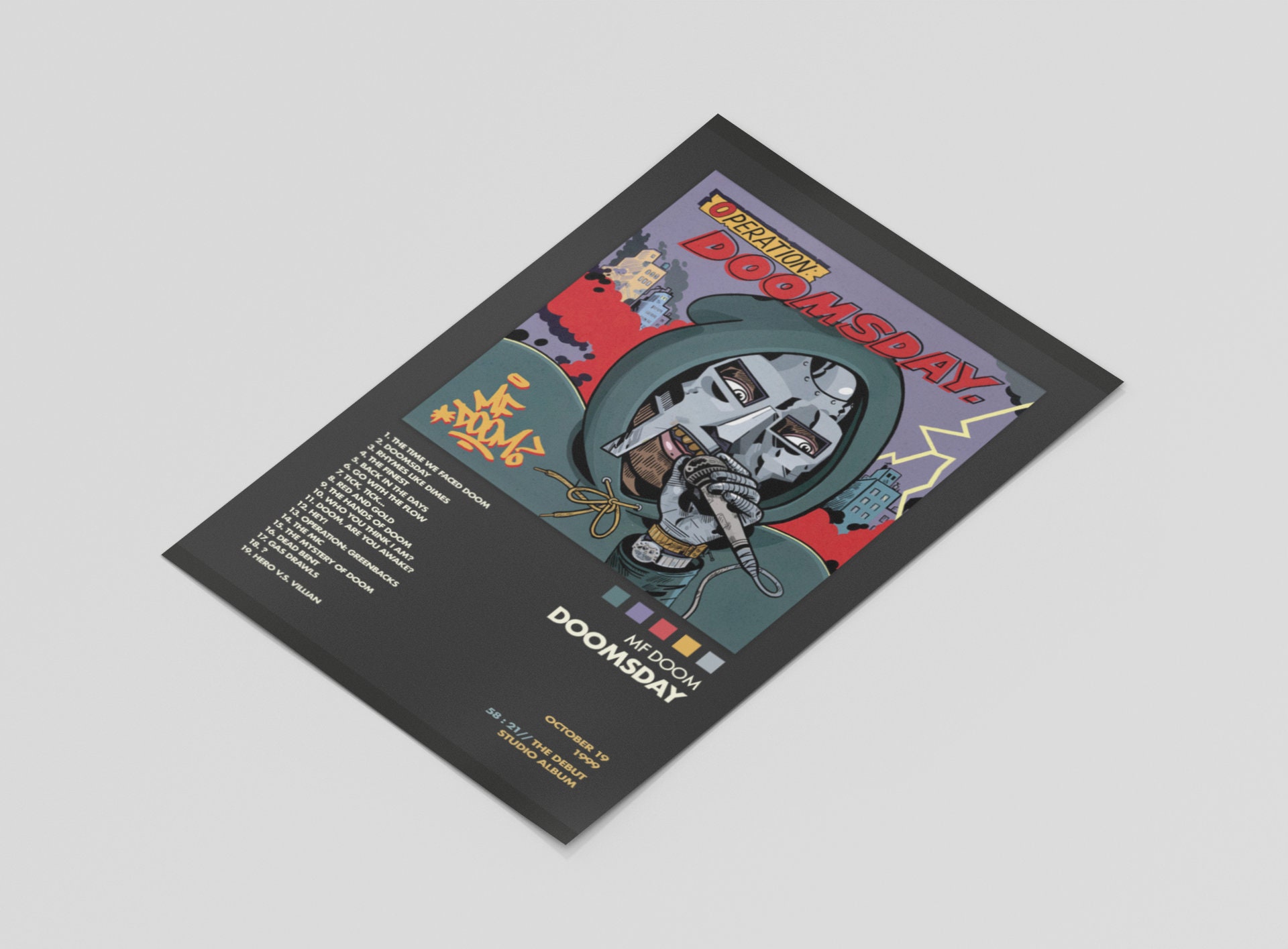 MF DOOM Poster Operation: Doomsday Poster Album Cover - Etsy