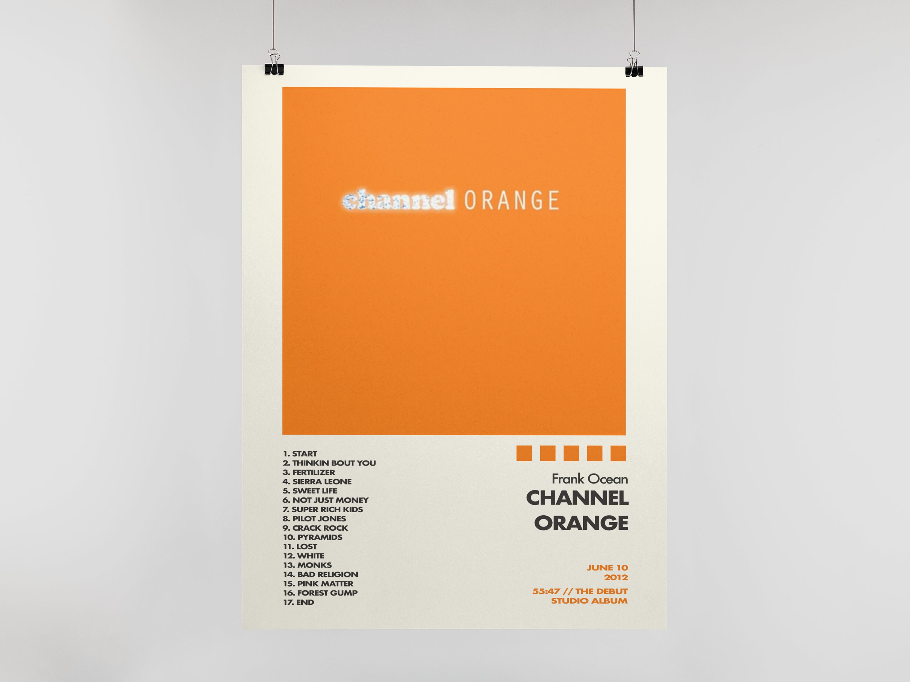 Frank Ocean Channel Orange Tracklist