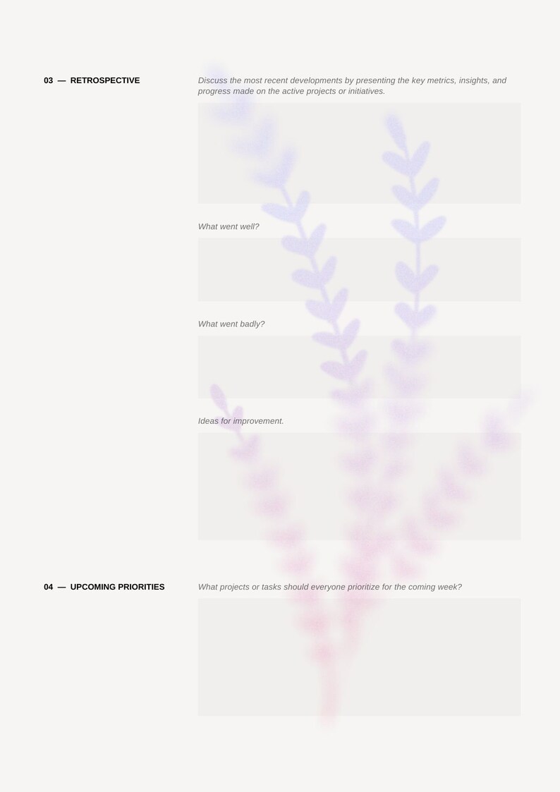 Weekly Retrospective Worksheet (fillable) - Etsy