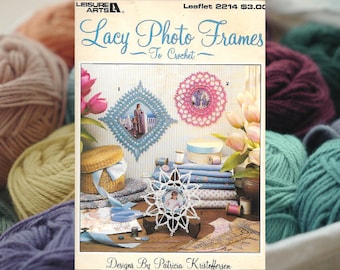 Lacy Photo Frames Simple Vintage Crochet Patterns - Etsy
