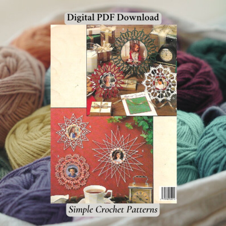 Lacy Photo Frames Simple Vintage Crochet Patterns - Etsy