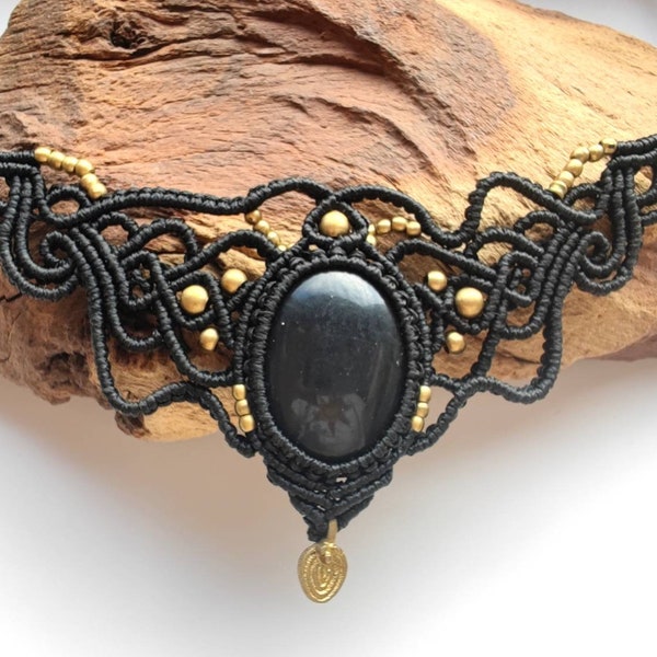 Macrame Choker - Etsy
