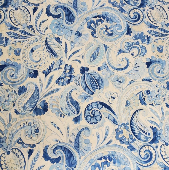 Porcelain Upholstery Fabric by the Yard - Etsy