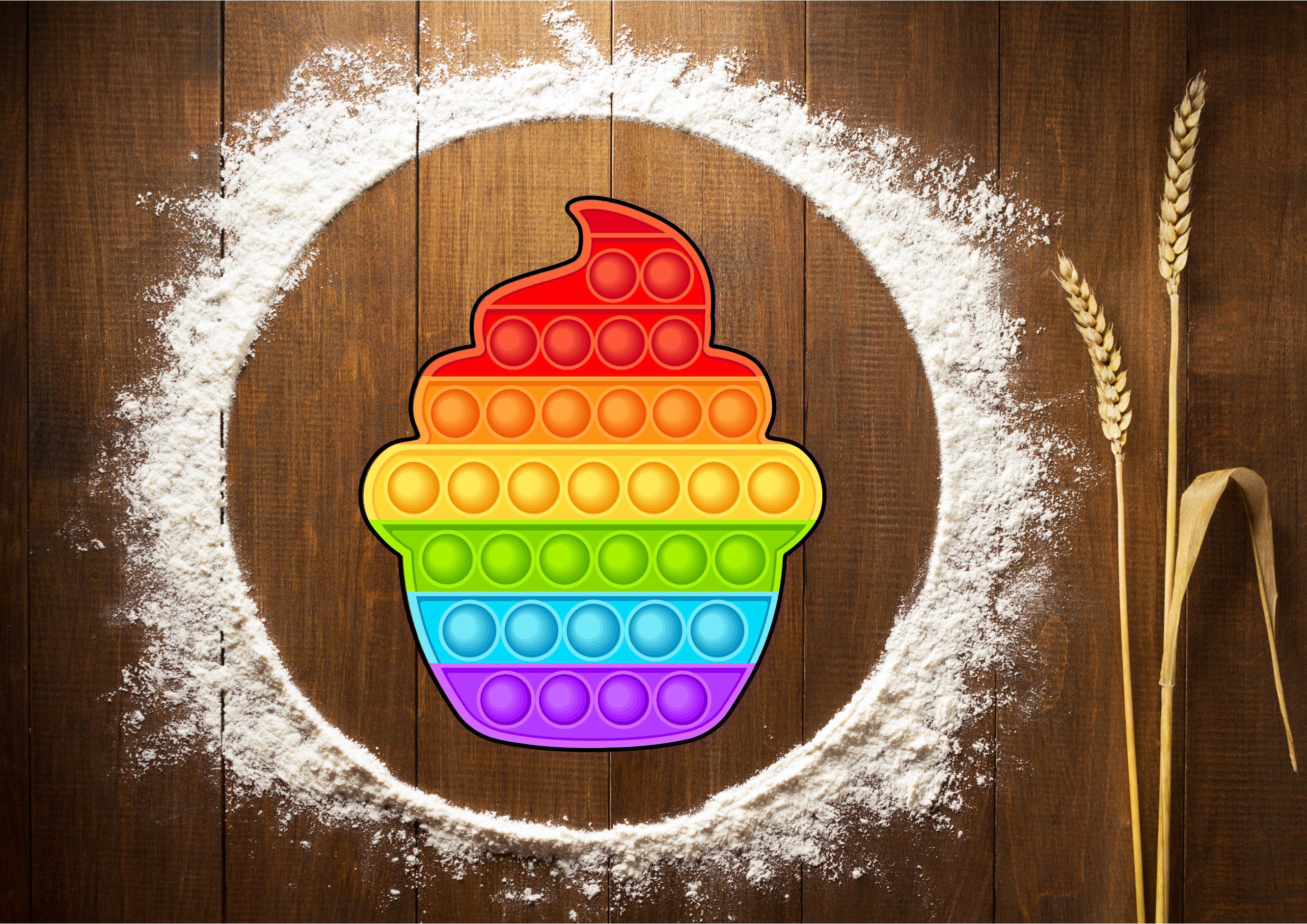 Cupcake Shape Popit Cookie Cutter - Read Description - Etsy