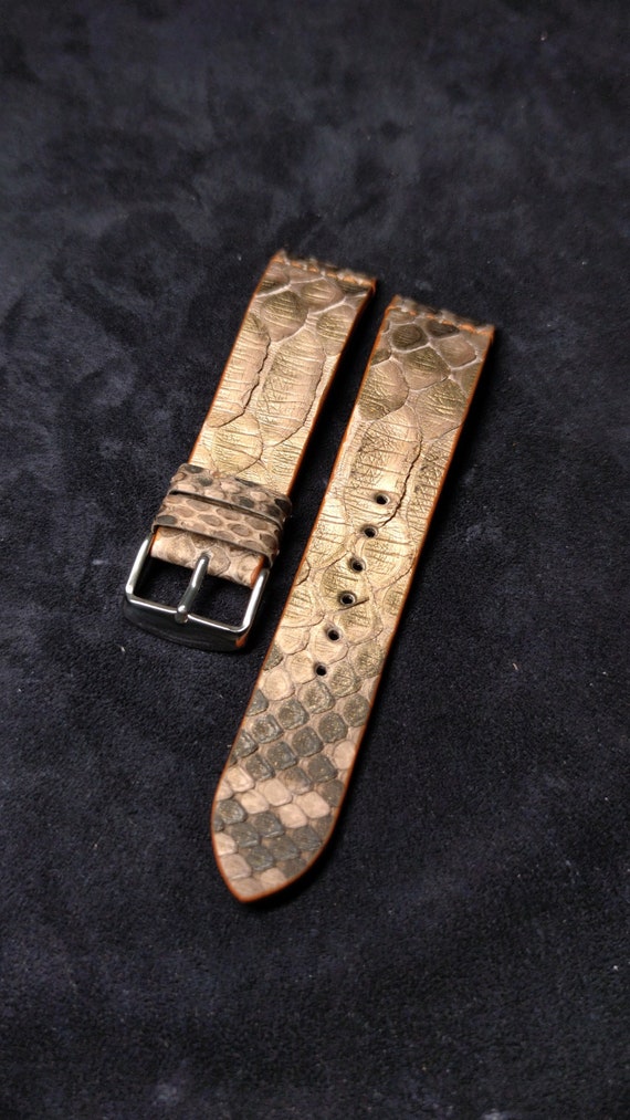 Python Skin Strap Genuine Leather Strap Handmade Snake Skin | Etsy