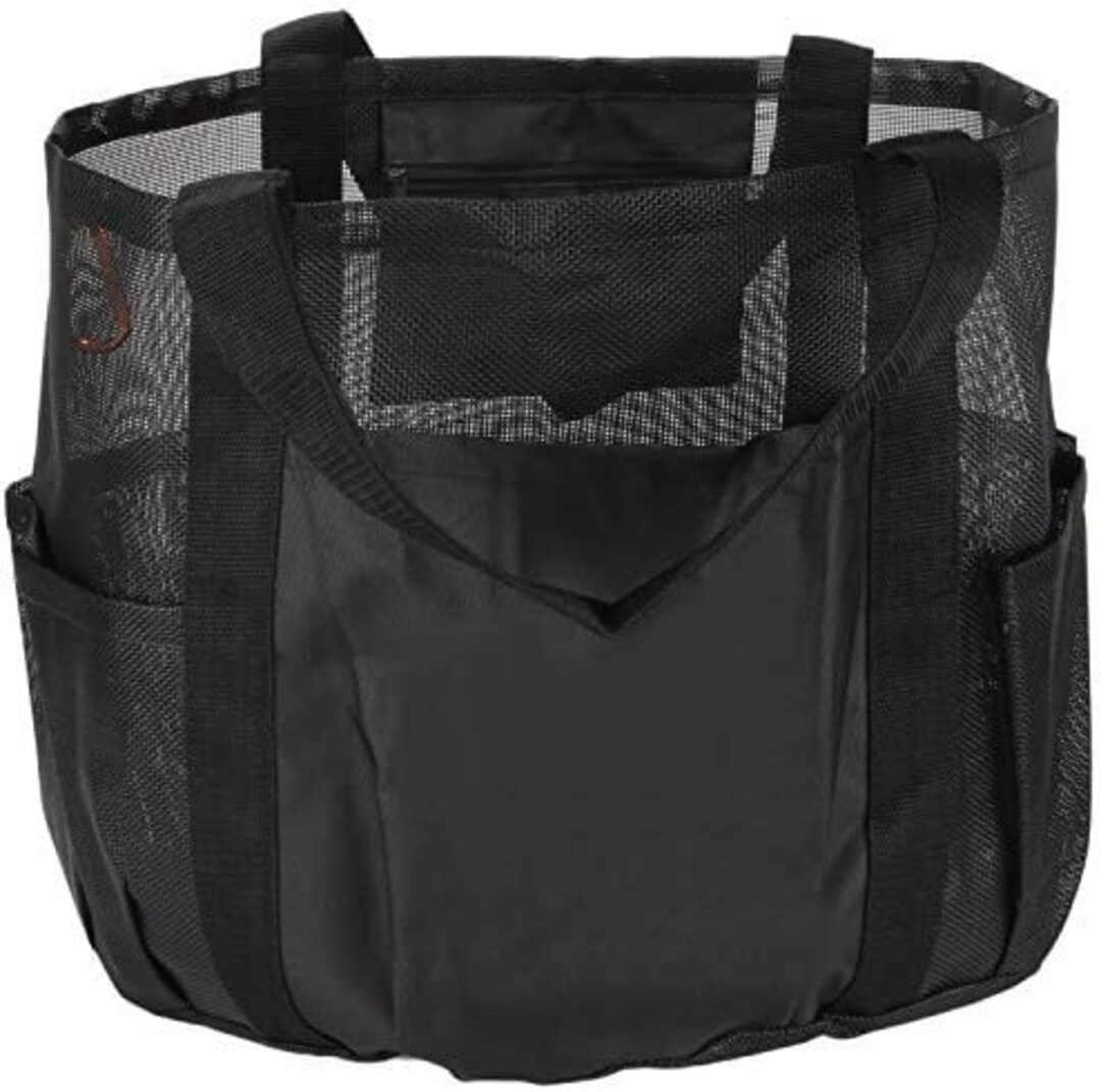 Large Beach Bag - Rubber Mesh Material - 5 Outside Pockets - Perfect ...