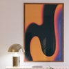 Aura Poster Orange Gradient Print, Psychedelic Print, Gradient Wall Art ...