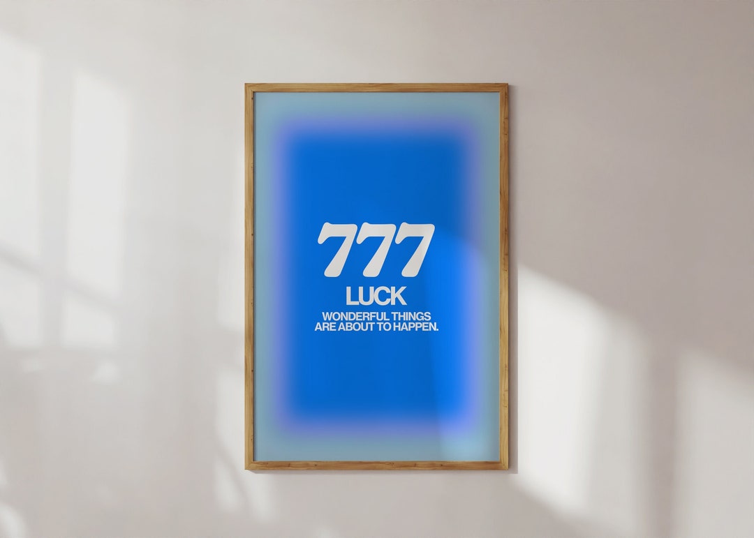 Angel Number Poster, Aura Poster, 777 Angel Number Print, Aesthetic ...