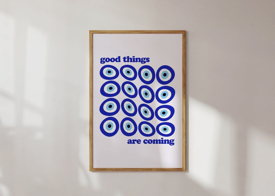Evil Eye Wall Decor, Evil Eye Print, Digital Download, Preppy Room ...