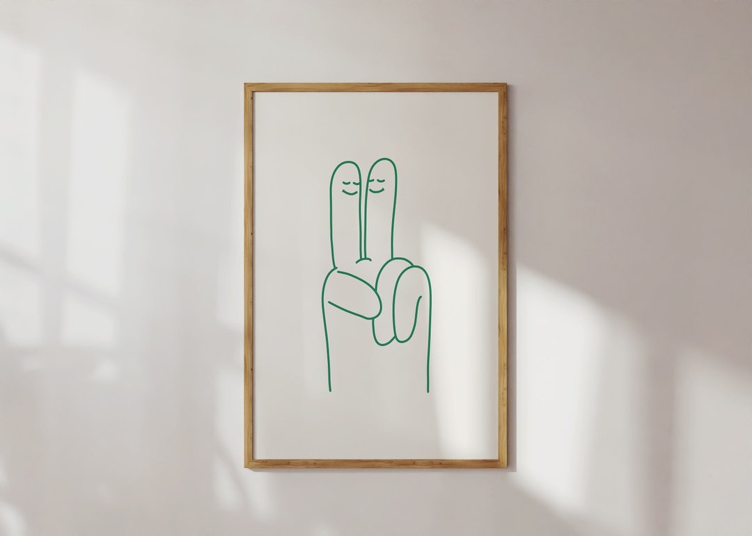 Green Trendy Wall Art, Aesthetic Room Decor Poster, Printable Wall ...