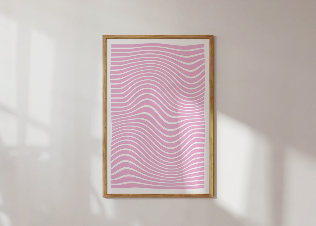 Abstract Pink Poster, Digital Download Wall Art Trendy, Pink Room Decor ...