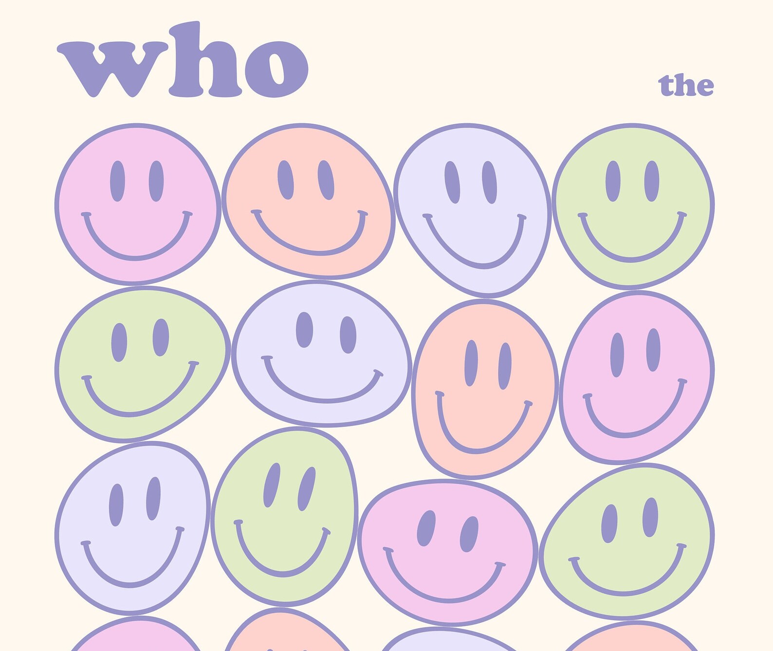 Smiley Face Print Trendy Smiley Face Art Trippy Wall Decor - Etsy