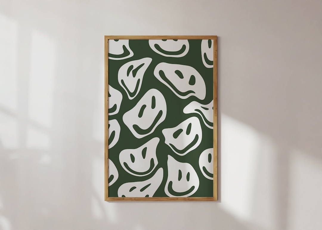 Green Dorm Room Poster, Cute Wall Art Print, Aesthetic Poster and ...