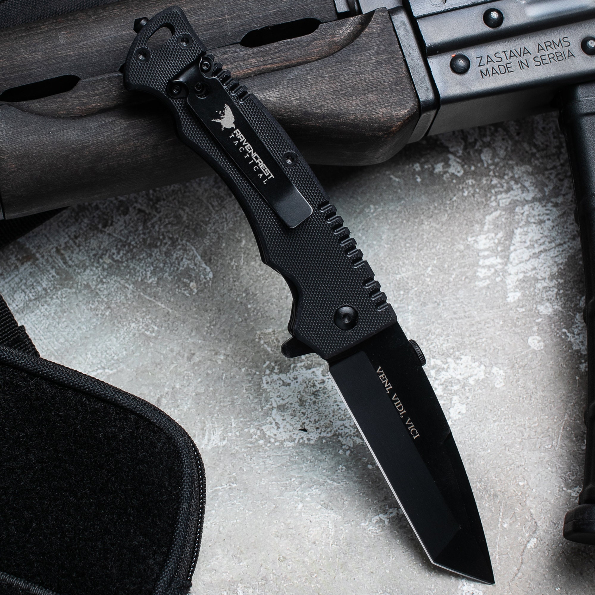 Phantom Engraved Folding Knife Custom Pocket Knife for Police Officer ...