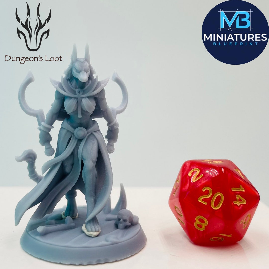 Anubis Warrioress - Miniature Blueprint - Dungeons and Dragons, Dnd ...