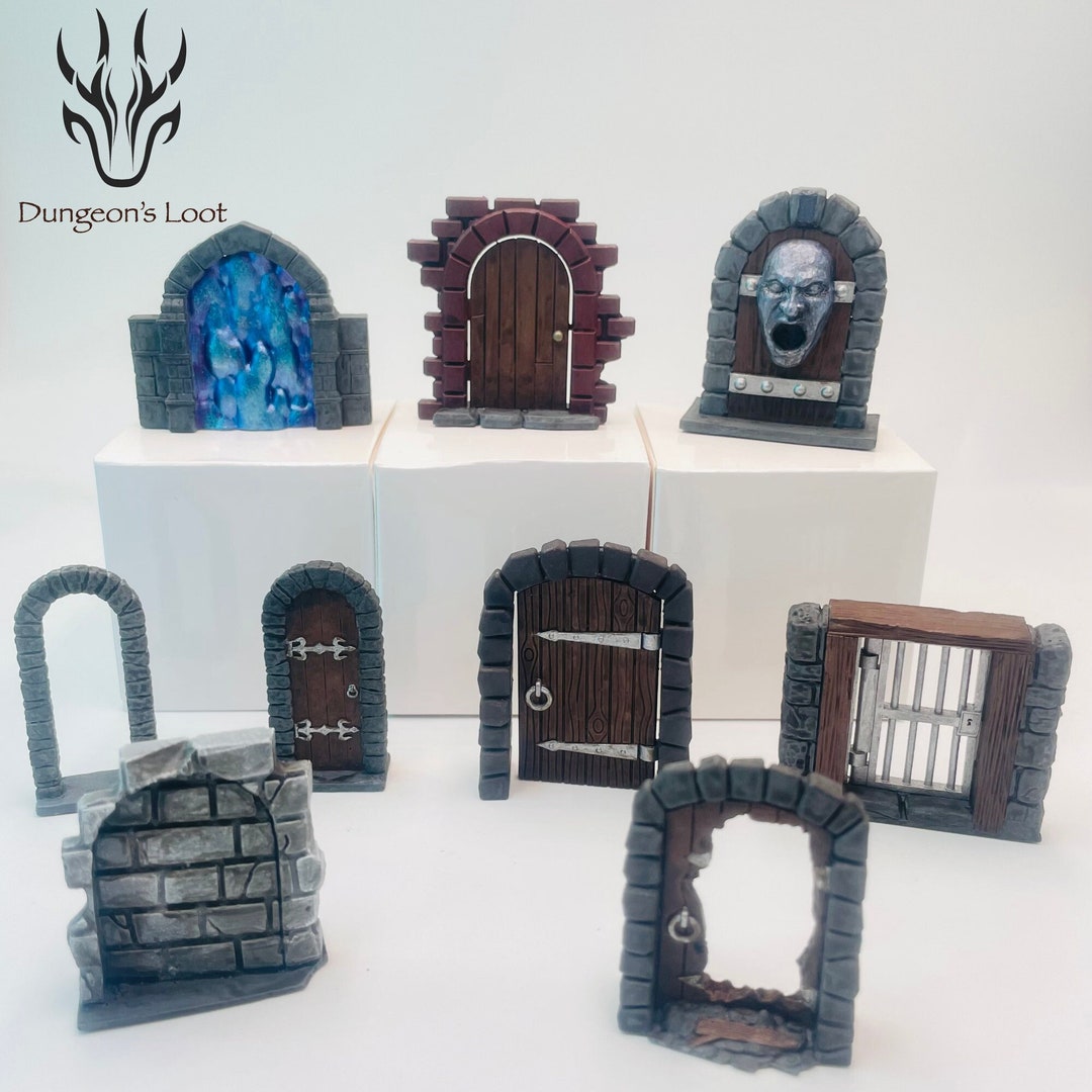 Painted Doors Set for Rpgs - Dungeons and Dragons, Dnd, Pathfinder ...