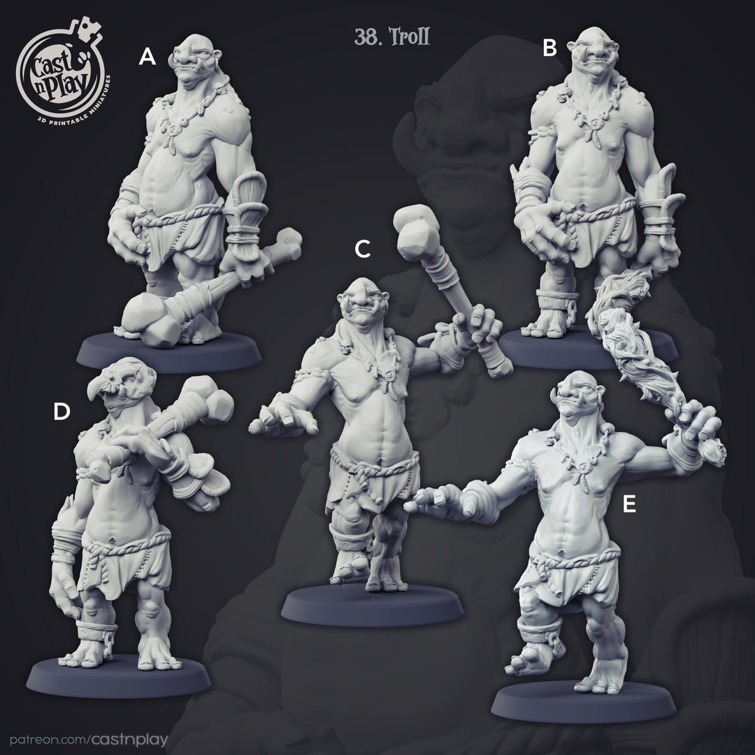 Trolls - Cast N' Play - Dungeons and Dragons, Dnd, Pathfinder ...