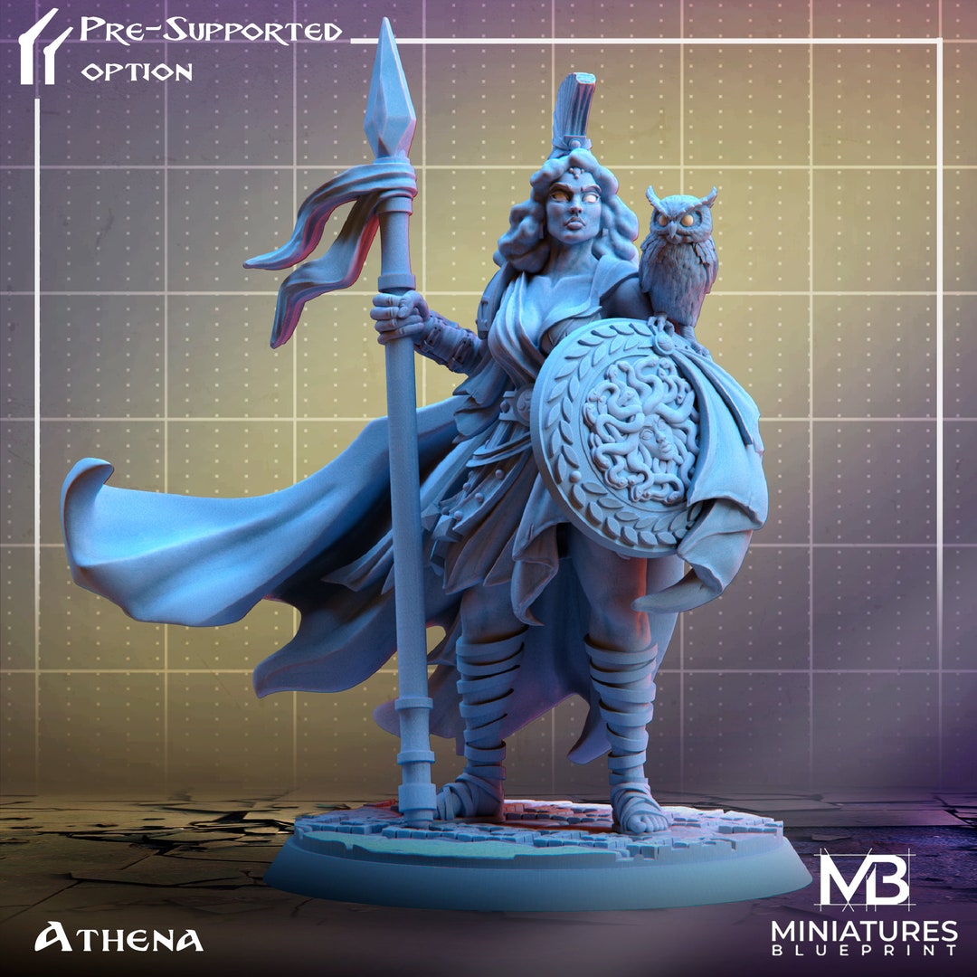 Athena Miniature Blueprint Dungeons and Dragons, Dnd, Pathfinder ...