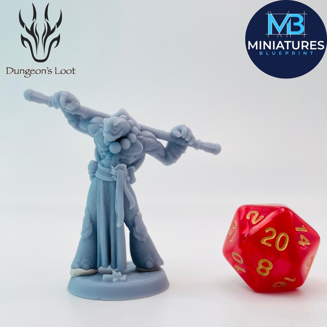 Tortle Monk Miniature Blueprint Dungeons and Dragons, Dnd, Pathfinder ...