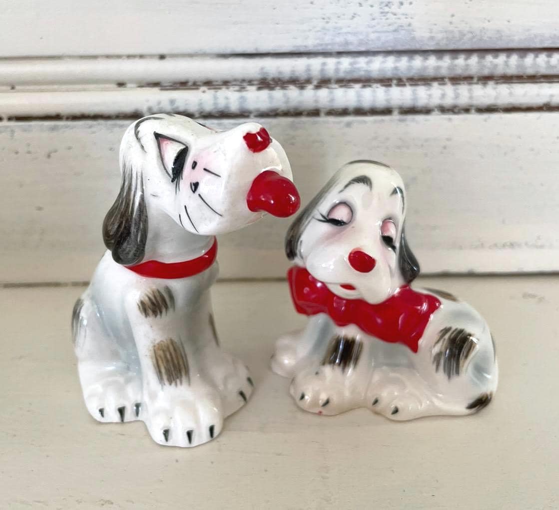 Vintage PY Japan Ceramic Anthropomorphic Puppy Dog Salt and Pepper ...