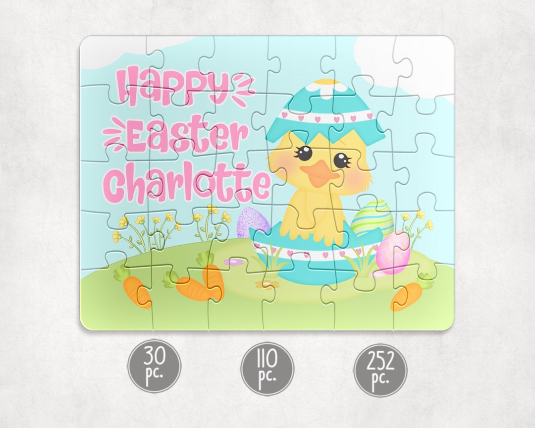 Personalized Easter Puzzle, Custom Easter Duck Jigsaw Puzzle, Easter ...
