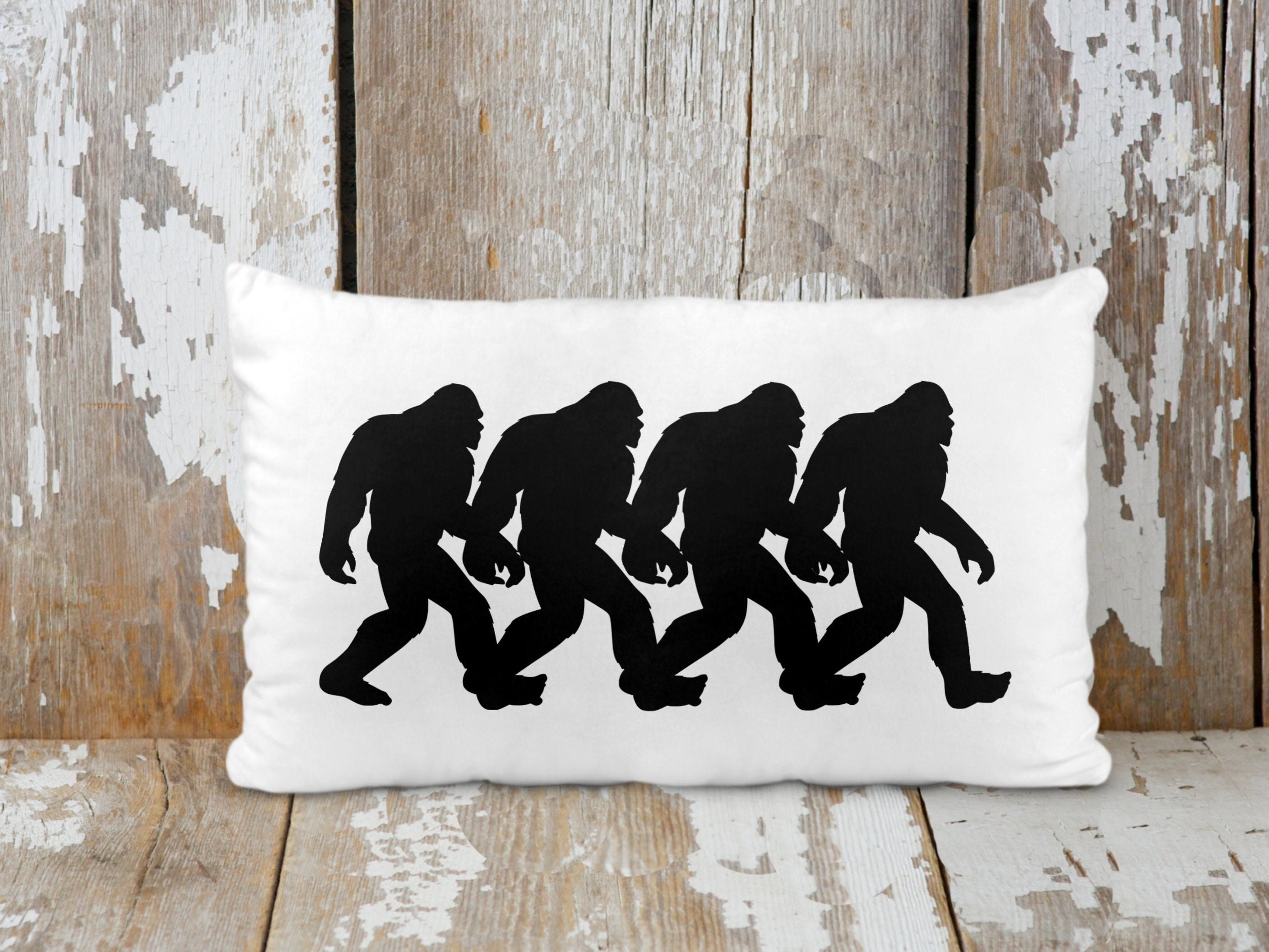 Bigfoot Silhouette Pillow Cover Bigfoot Gift Teen Bedroom - Etsy