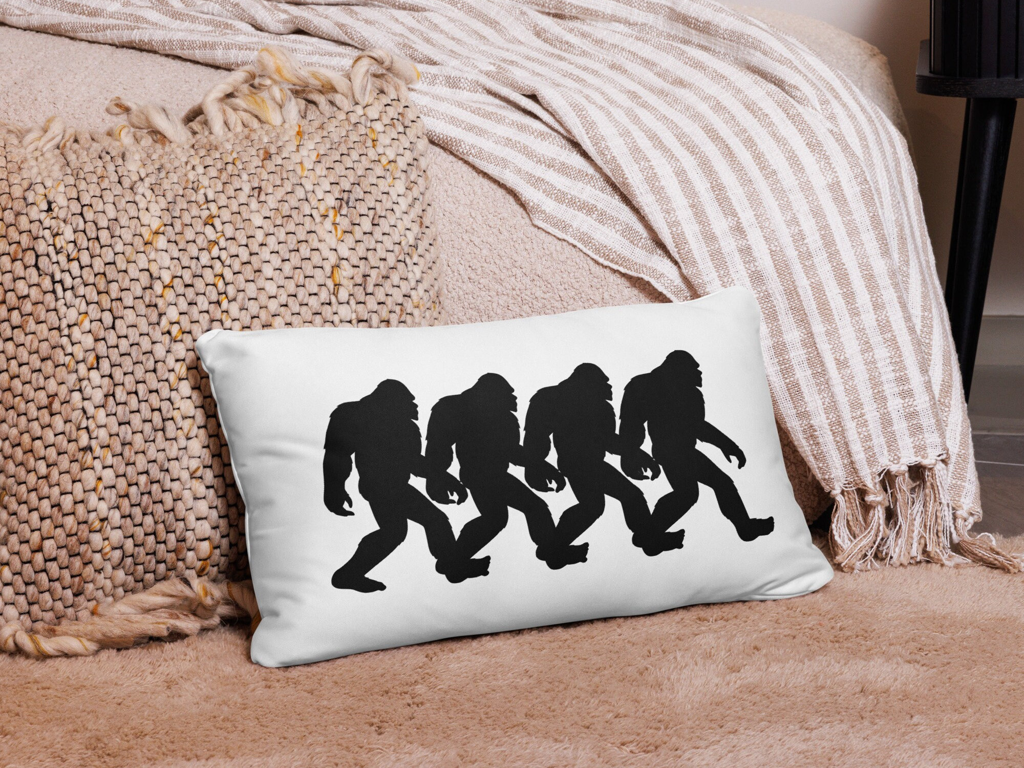 Bigfoot Silhouette Pillow Cover Bigfoot Gift Teen Bedroom - Etsy