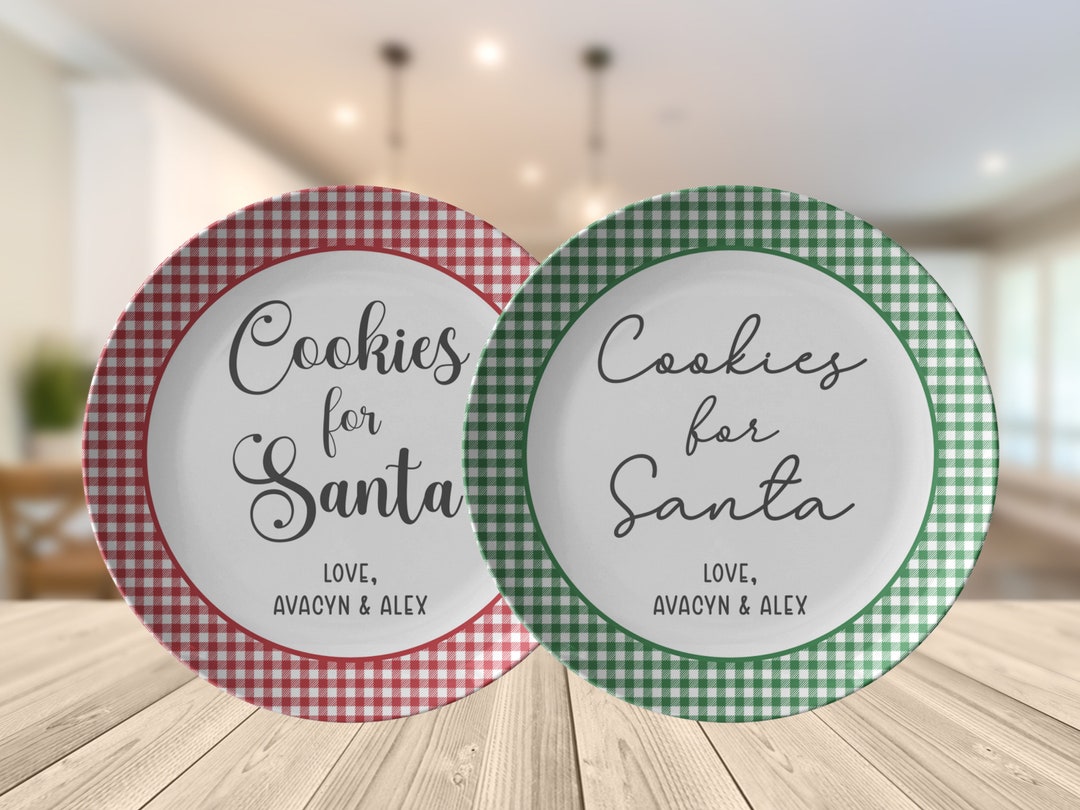 Personalized Cookies for Santa Plate, Christmas Cookie Plate, Santa ...