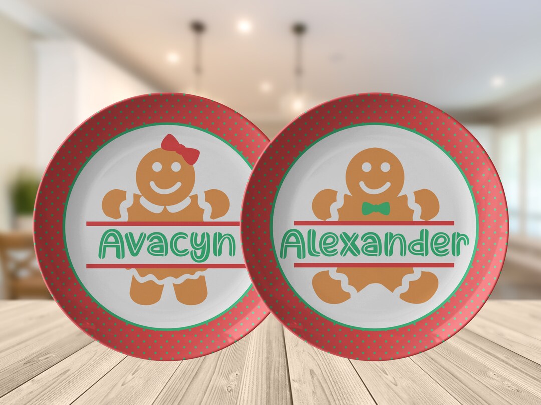 Personalized Christmas Plate for Kids, Custom Christmas Dinnerware ...