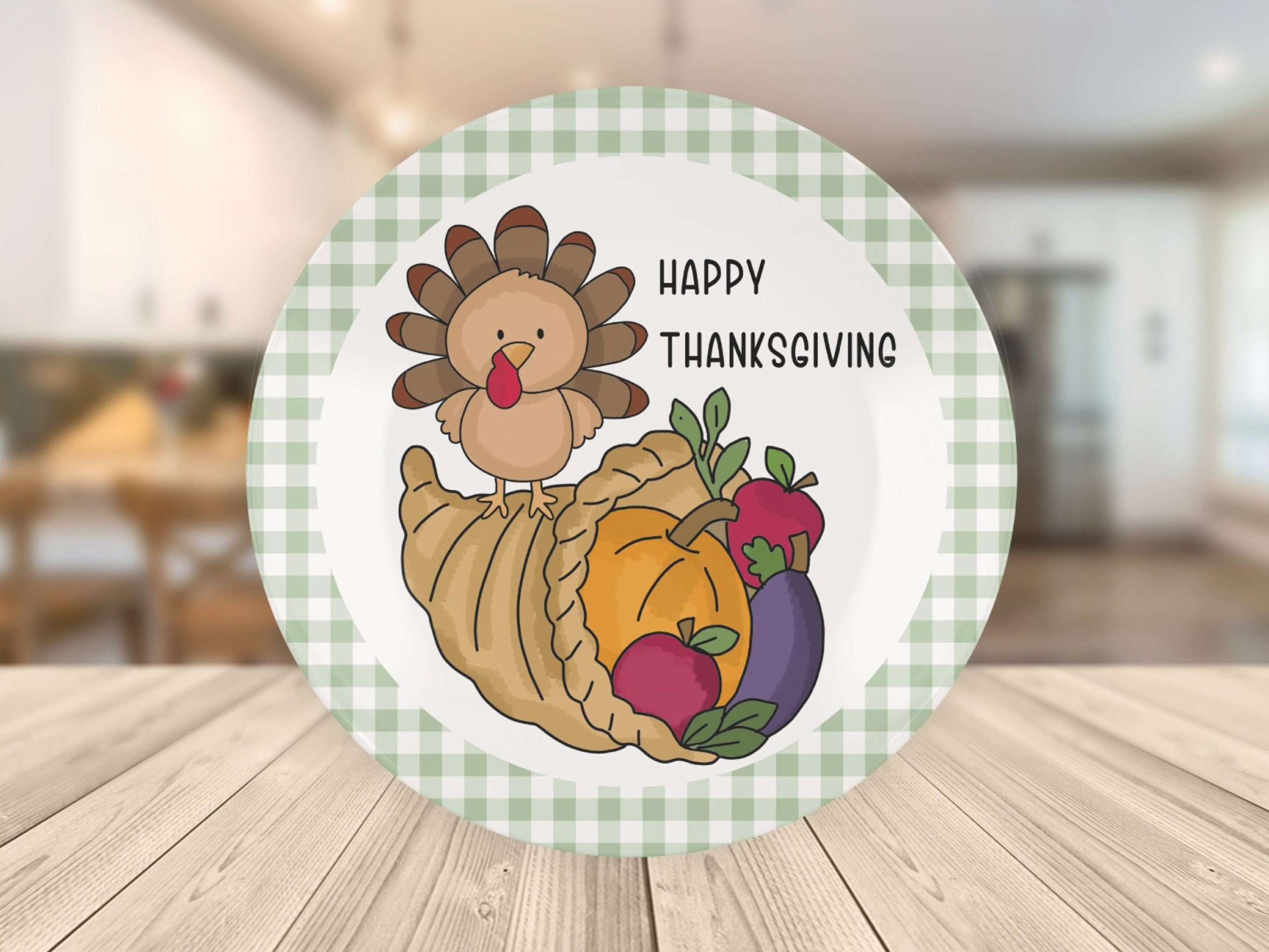 Thanksgiving Turkey Dinner Plate