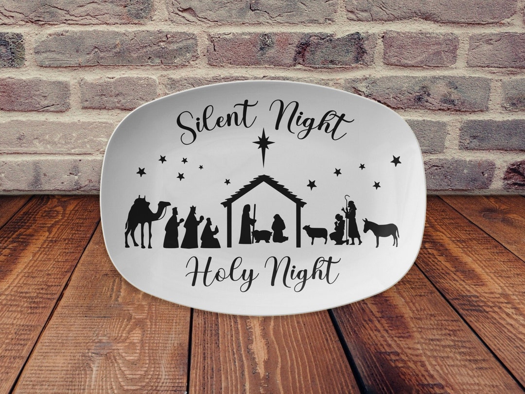 Christmas Platter, Nativity Scene Platter, Holiday Dinnerware ...
